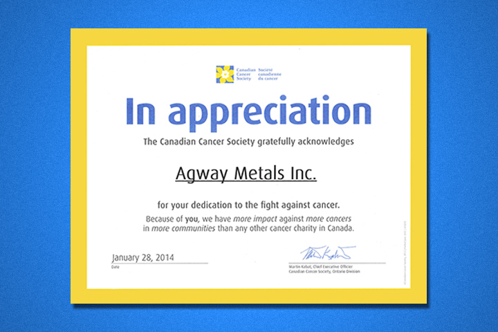 La lutte continue. – Agway Metals Inc.
